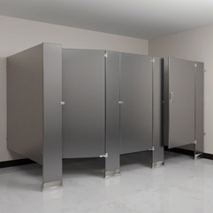 New Yorker Stainless Steel Bathroom Partition - Knickerbocker Partitions