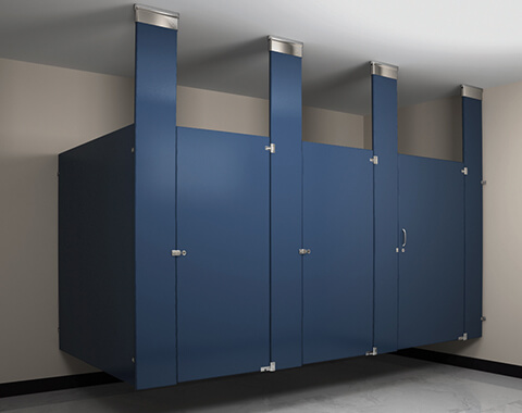 New Yorker Powder Coated Bathroom Partition - Knickerbocker Partitions