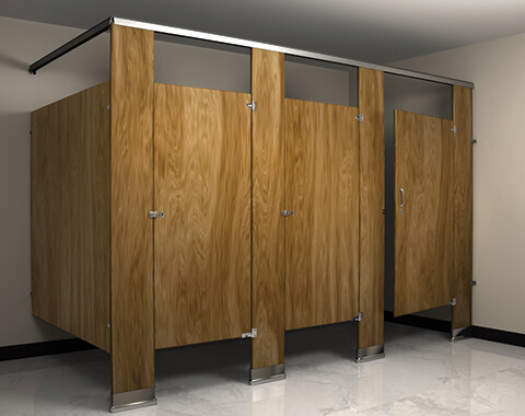 Metropolitan Plastic Laminate Bathroom Partition - Knickerbocker Partitions